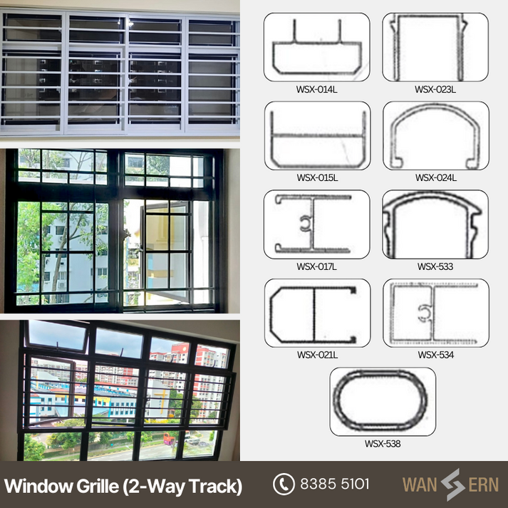 Grille 2-Way Track – WSS WINDOWS AND DOORS PTE LTD