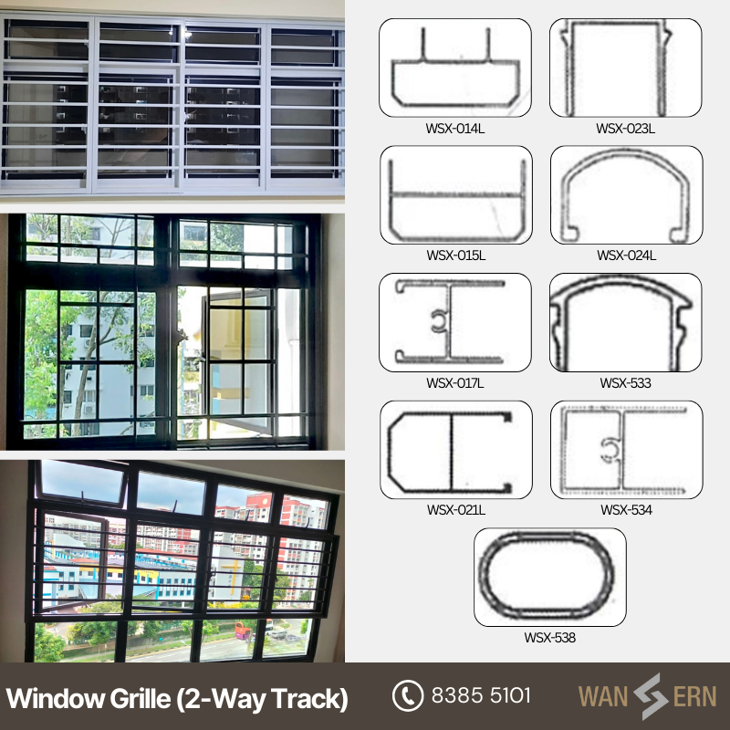 Grille 2-Way Track – WSS WINDOWS AND DOORS PTE LTD